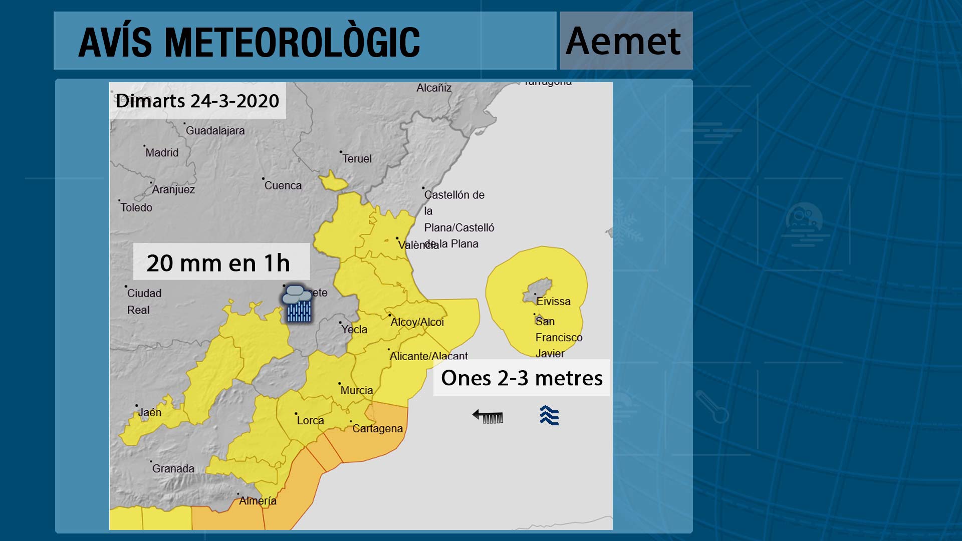 Avís meteorològic per pluges intenses - Oratgenet